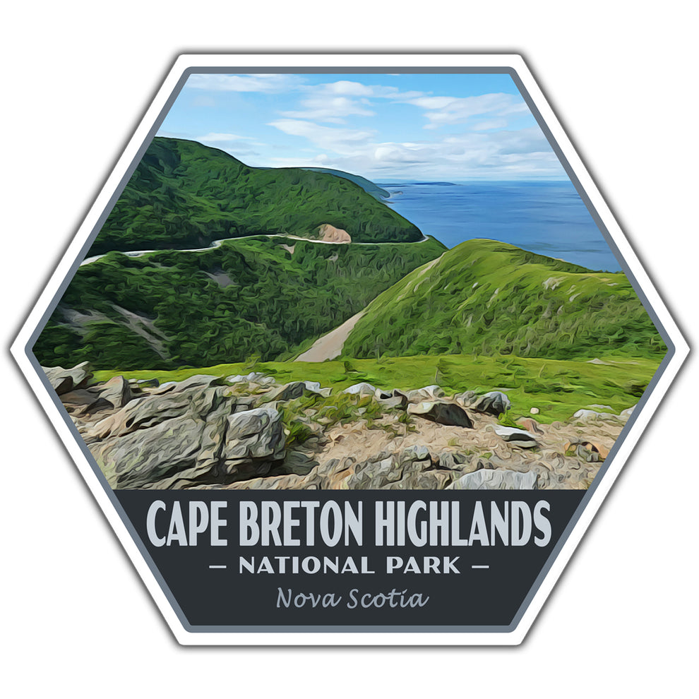 Cape Bretton Highlands National Park Sticker (Cabot Trail) - Hex – Just ...