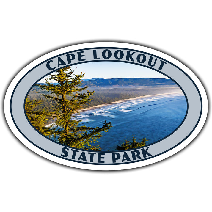 Cape Lookout State Park Sticker (Beach Overlook) – Just Go Travel Studios