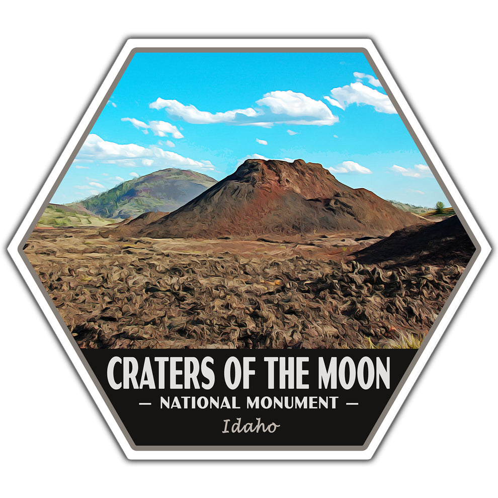 Craters of the Moon National Monument Sticker (Cinder Cone) - Hex ...