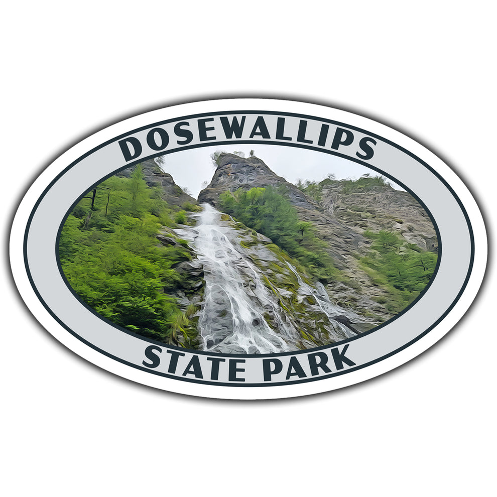 Dosewallips State Park Sticker (Waterfall) – Just Go Travel Studios