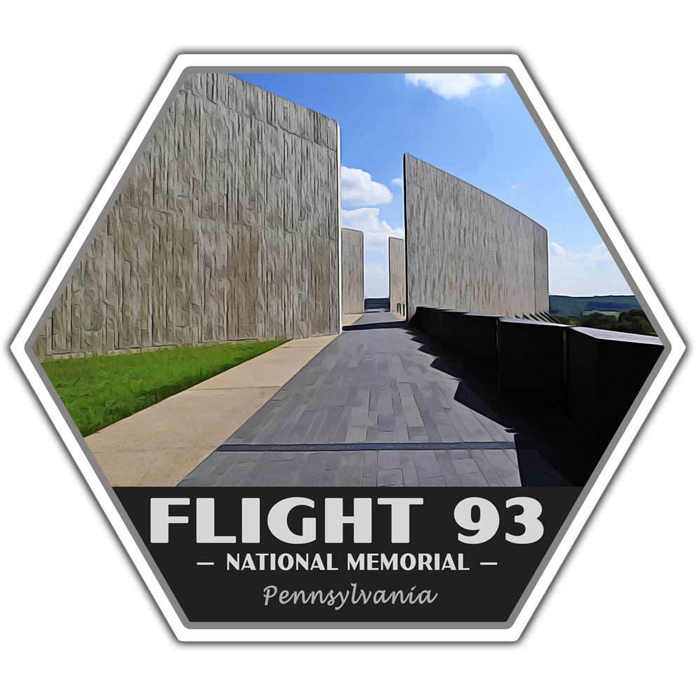 Flight 93 National Memorial Sticker (Flight Path) - Hex – Just Go ...