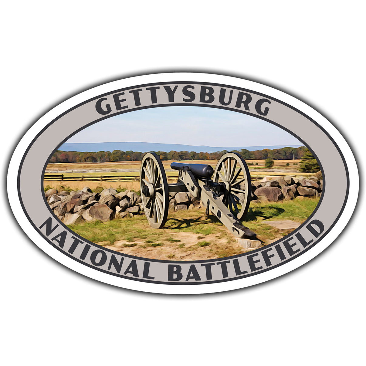 Gettysburg National Battlefield Sticker (Cannon) – Just Go Travel Studios
