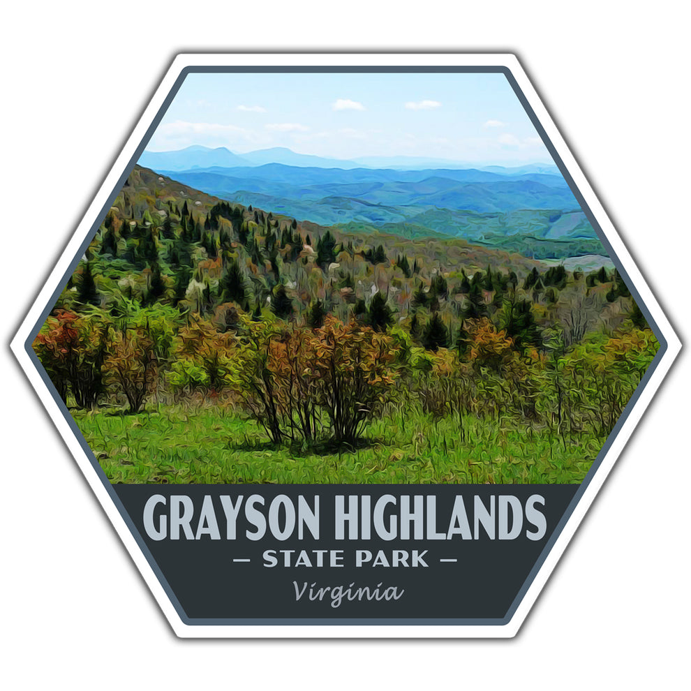 Grayson Highlands State Park Sticker (View) (VA) - Hex – Just Go Travel ...