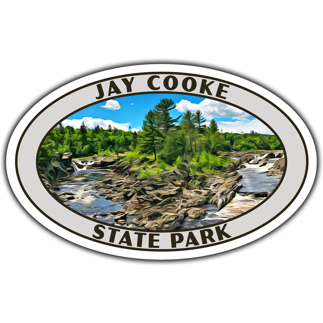 Jay Cooke State Park Sticker (Falls) – Just Go Travel Studios