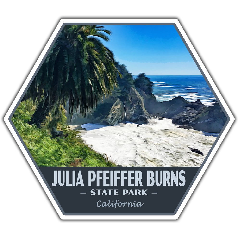 Julia Pfieffer Burns State Park Sticker (McWay Falls) - Hex – Just Go ...