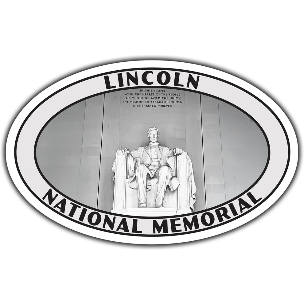 Lincoln National Memorial Sticker (Lincoln) – Just Go Travel Studios