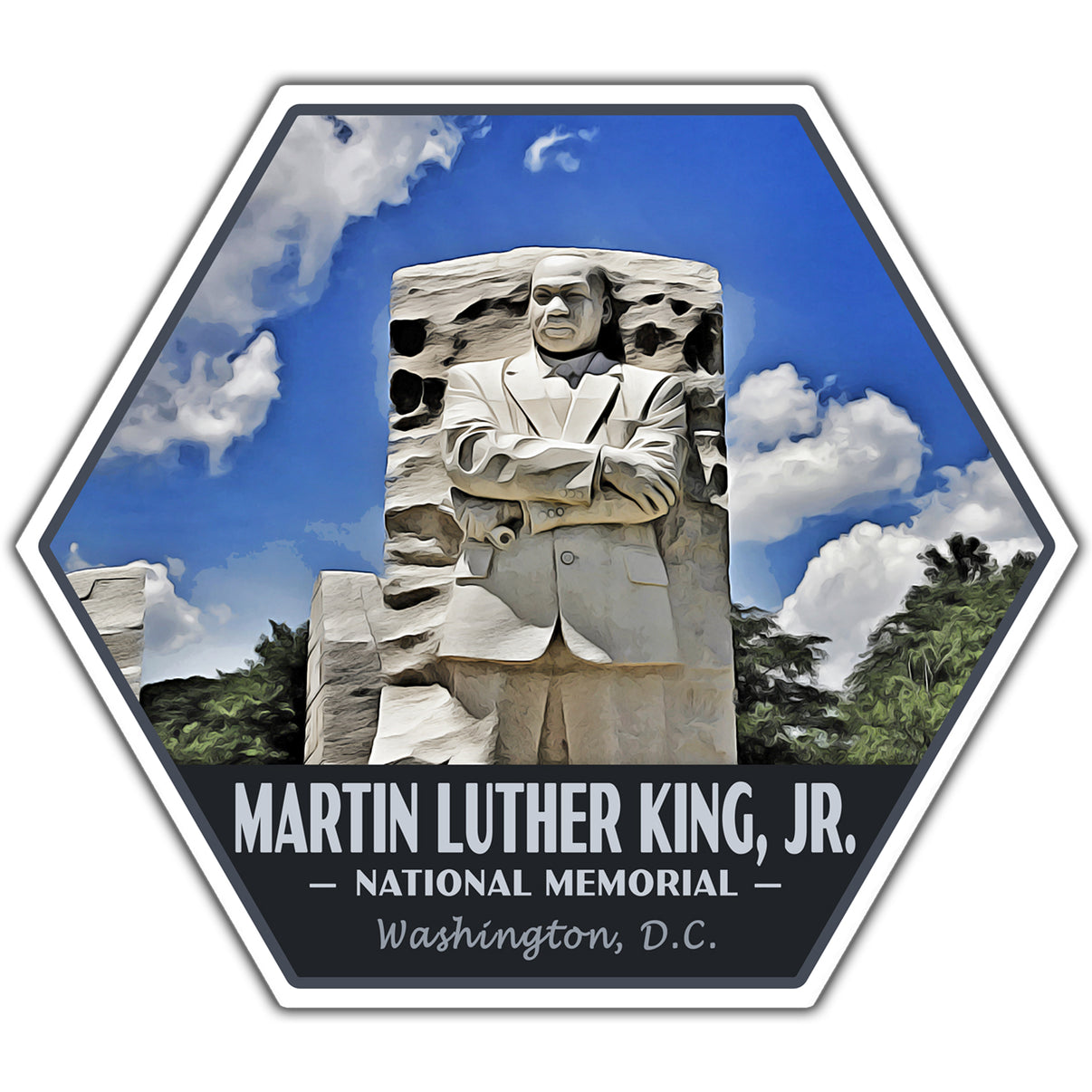 Martin Luther King, Jr. National Memorial Sticker (Daytime) - Hex ...