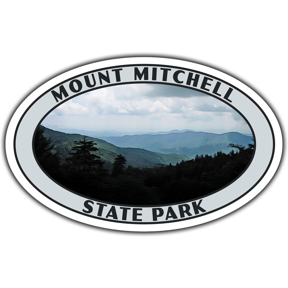 Mount Mitchell State Park Sticker (Peak View) – Just Go Travel Studios