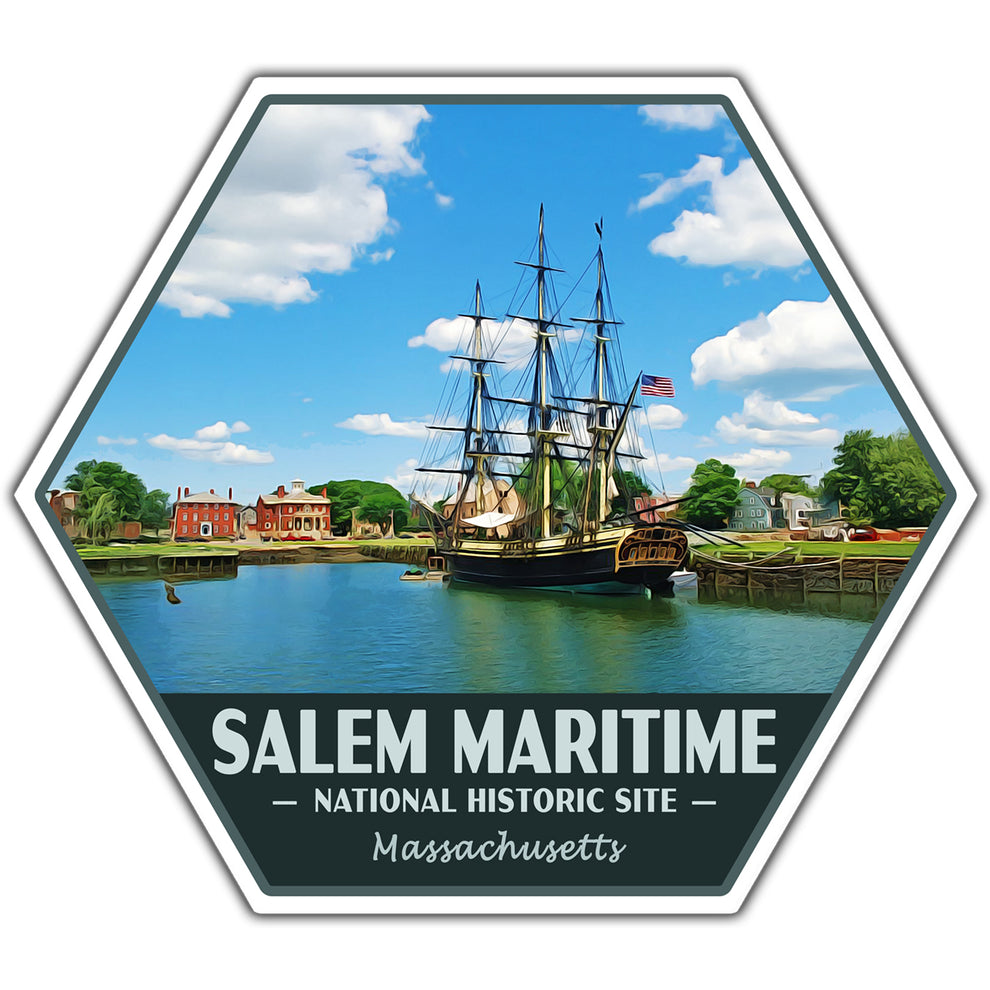 Salem Maritime National Historic Site Sticker (USS Constitution) - Hex ...
