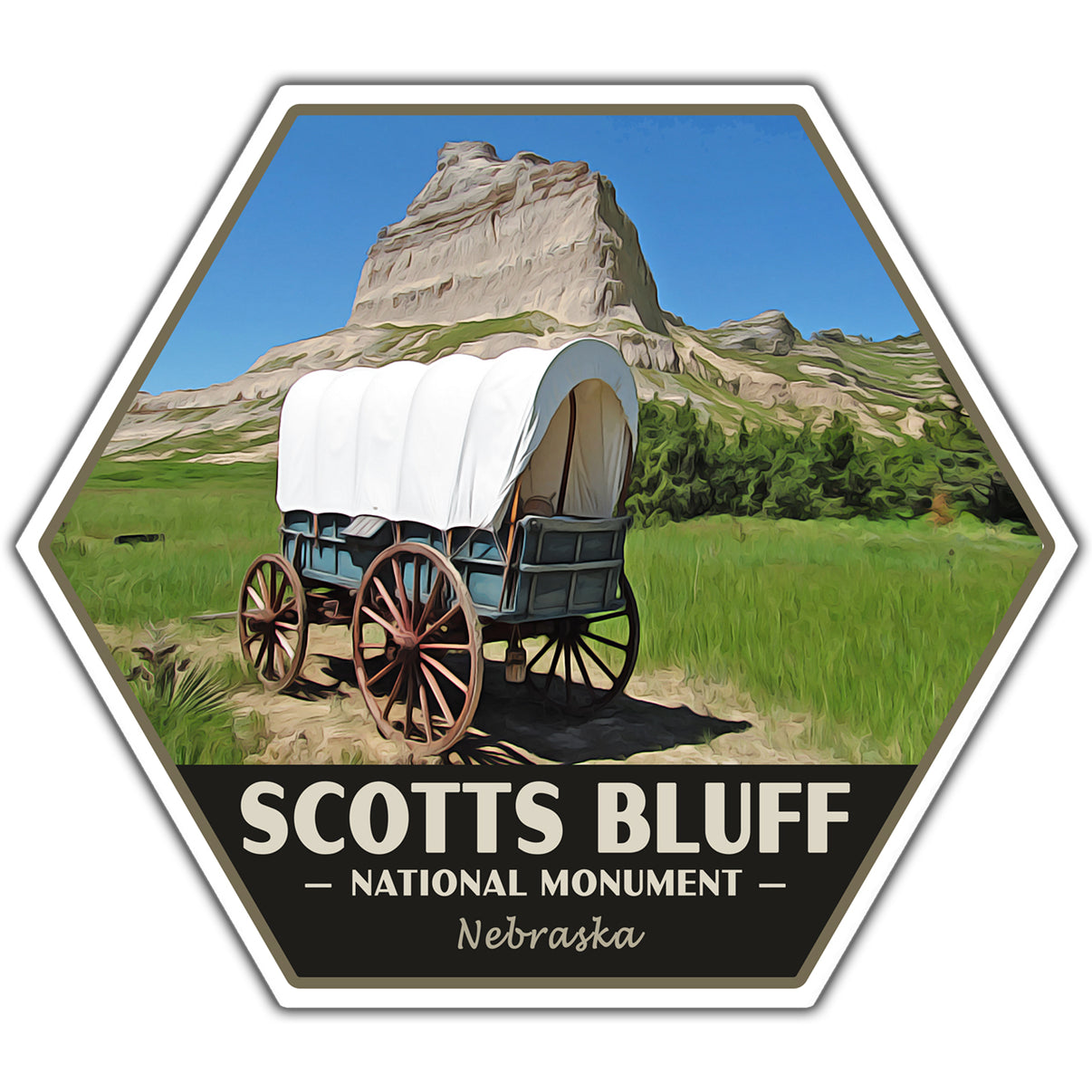 Scotts Bluff National Monument Sticker (Bluff View) - Hex – Just Go ...