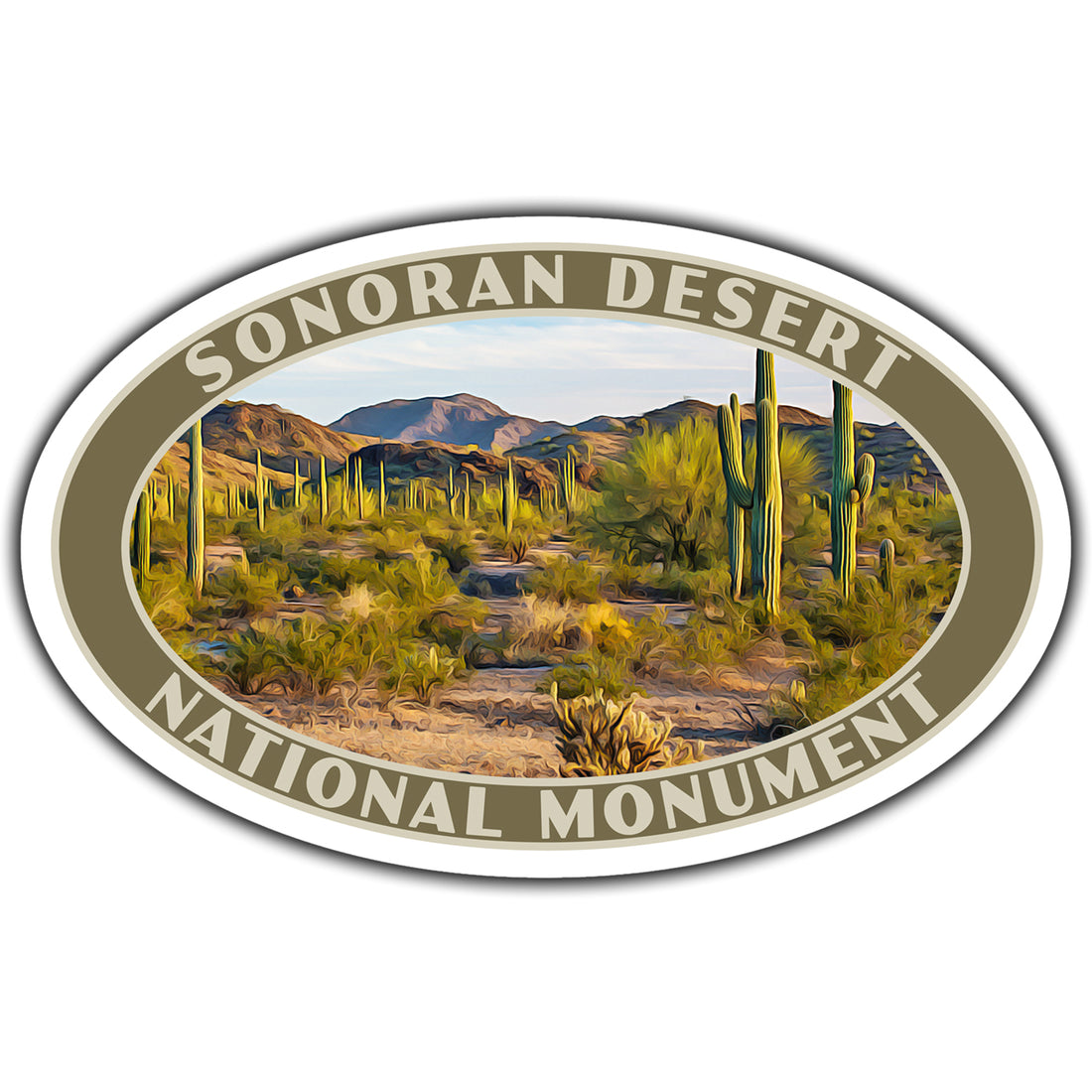 Sonoran Desert National Monument Sticker (View) – Just Go Travel Studios