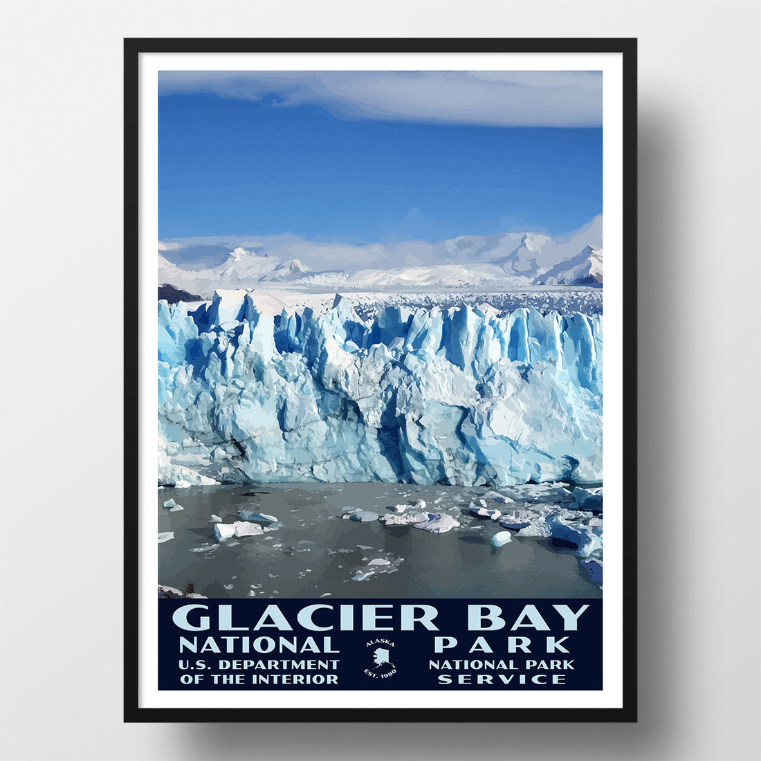 Glacier Bay National Park Poster-WPA (Margerie Glacier) – Just Go ...