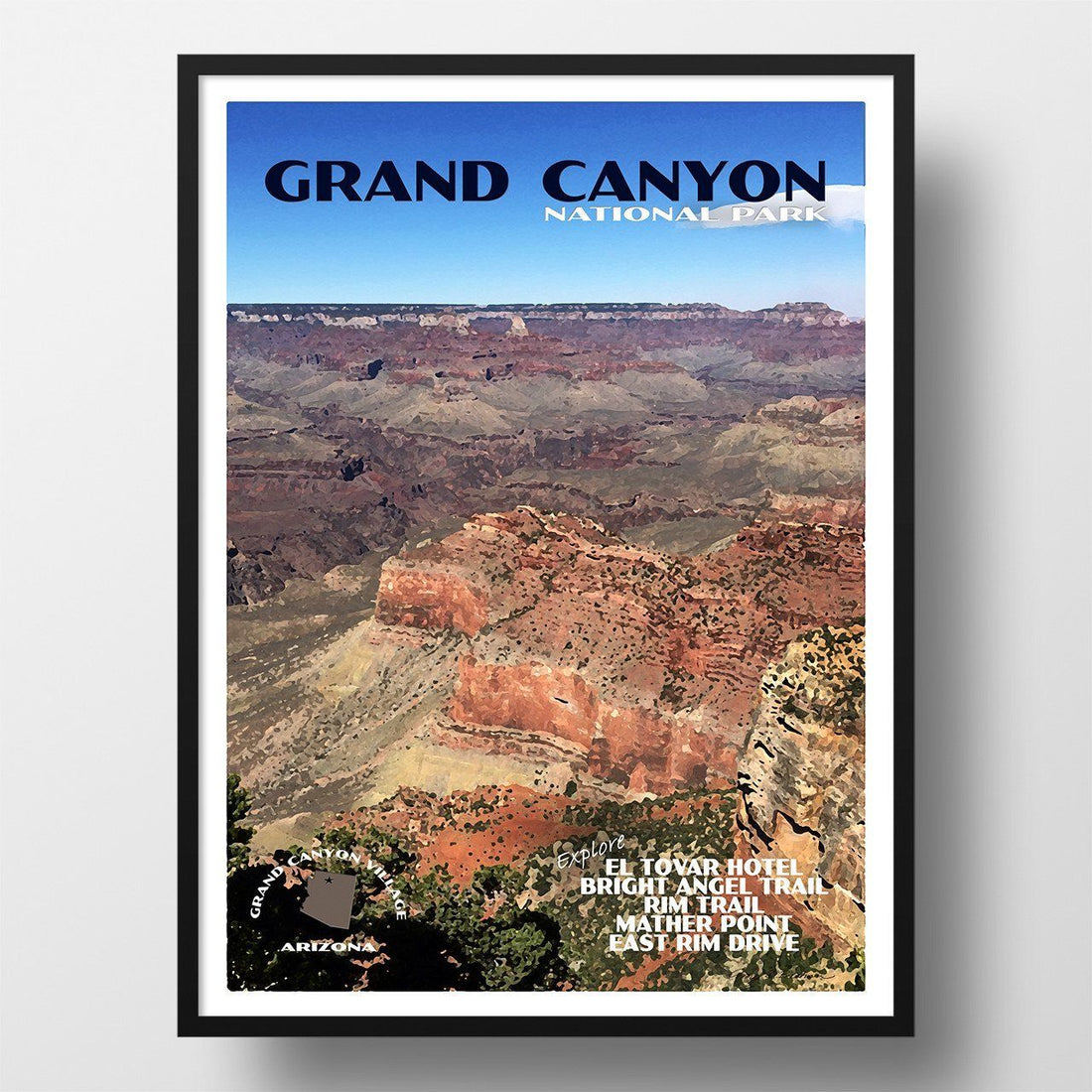 Grand Canyon National Park Poster-Grand Canyon – Just Go Travel Studios